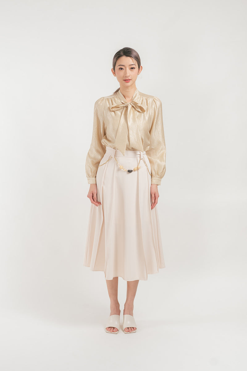 Heritta Ribbon Tie Blouse – 26 INCHI