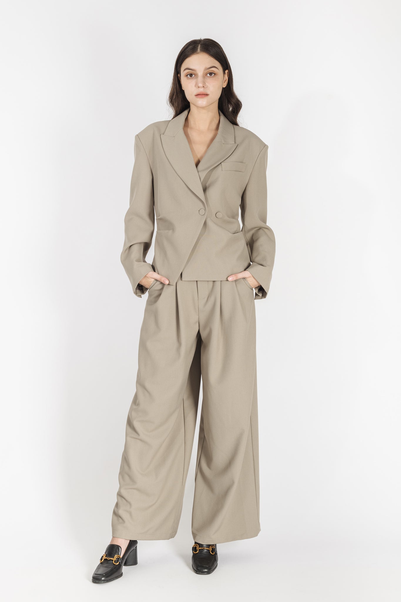 Eleanorr Wide Leg Suit Pants – 26 INCHI